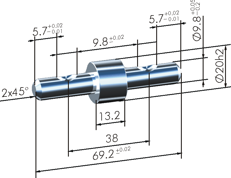 Double anchor Bolt GA 90, Positioning Element 40 | SV7056V