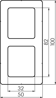 Precision Profile 50x100, natural | 50mm | 100mm | Cut | SP6631N