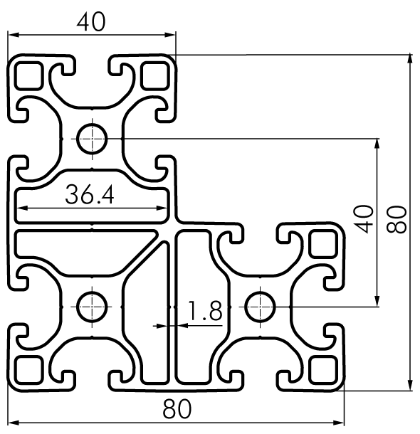 Angle Profile 40x80/80 semi, natural | 40mm | 80mm | 6000mm | SP5150N6000